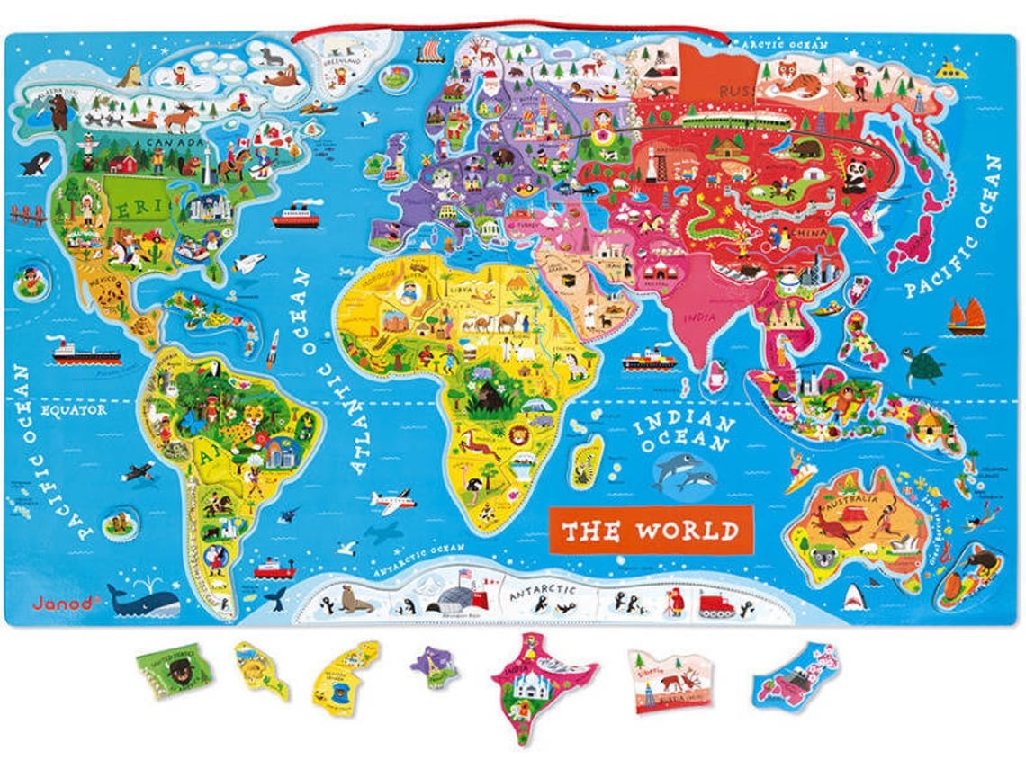 Puzzle JANOD Mapa Mundo | Worten.pt