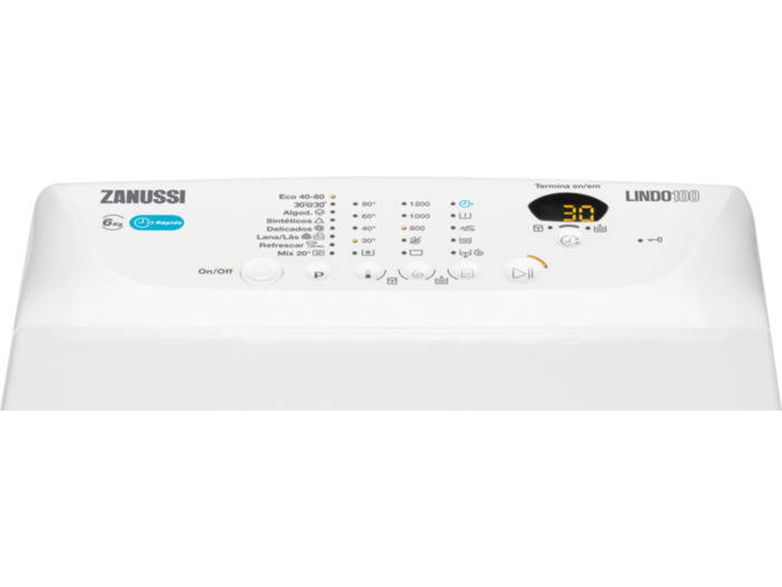 Máquina de Lavar Roupa ZANUSSI ZWQ61235CI (6 kg - 1200 rpm - Branco) | Worten.pt
