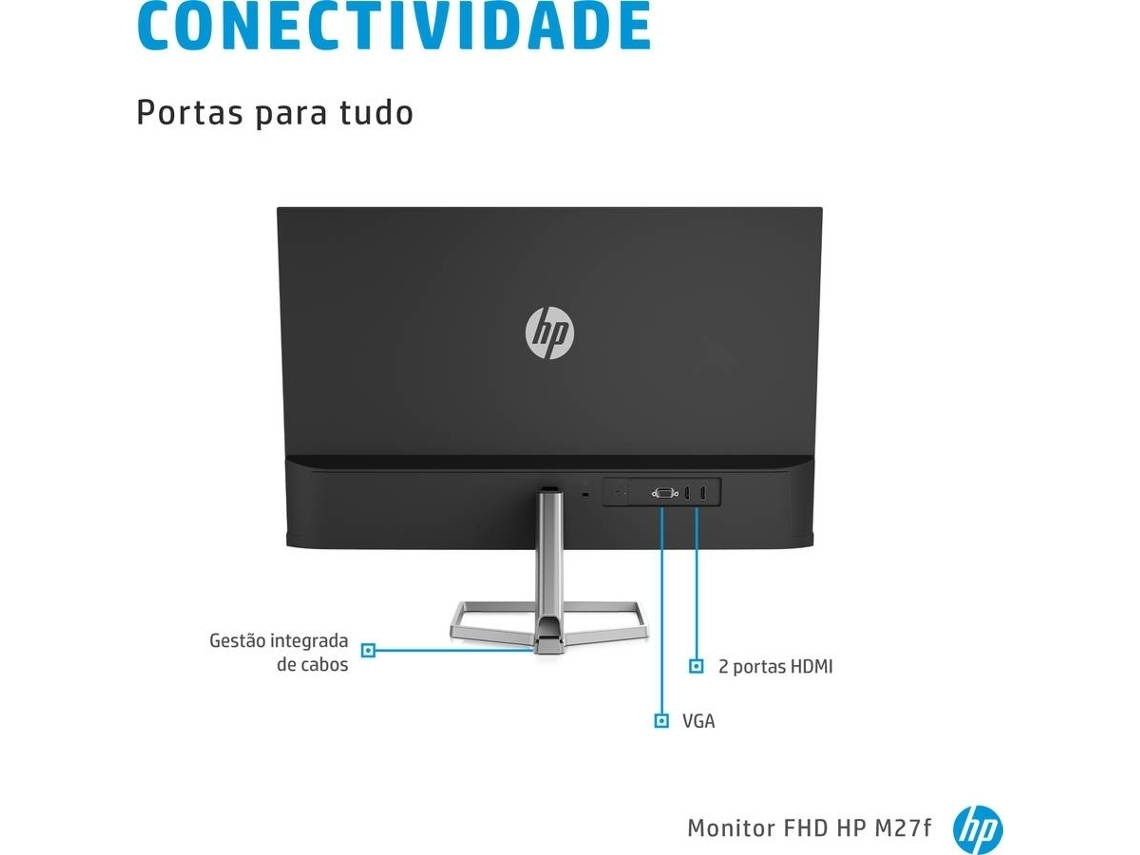 Monitor HP M27f (27'' - Full HD - 75 Hz - IPS - FreeSync) | Worten.pt