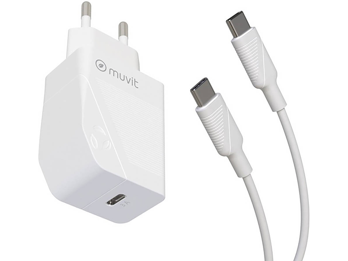 Carregador MUVIT MFC (USB C- 20 W- Branco) | Worten.pt