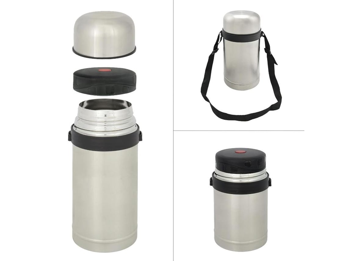 Termos Sólidos e Líquidos. Capacidade de 1 Litro. Livre de Bpa. Aço ...