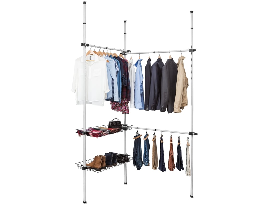 Sistema de Guarda-Roupa TECTAKE Telescópico | Worten.pt