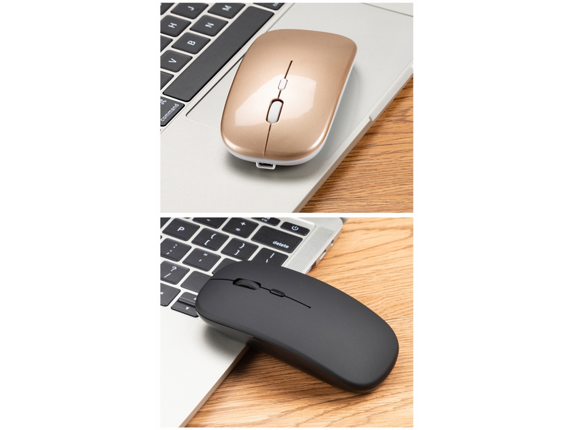 Rose Gold Gradient Glare Wireless Mouse, Ultra Slim Silent Mouse 2.4G ...