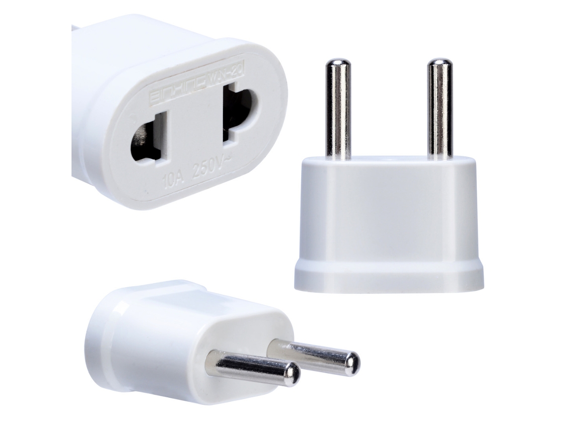 Adaptador de Tomada EU / EUA para EU 10A 250V (Branco) | Worten.pt