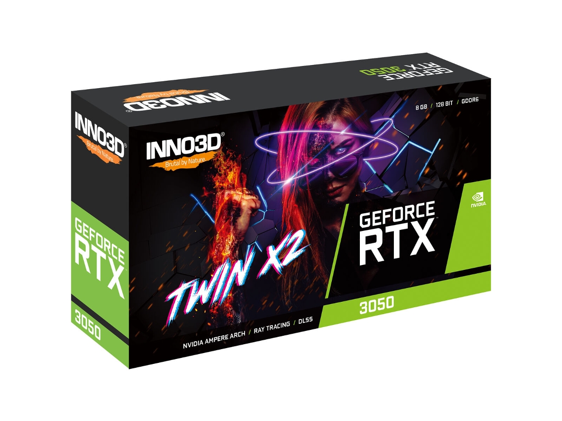 Placa Gráfica INNO3D Geforce Rtx 3050 Twin X2 (8 GB - GDDR6) | Worten.pt