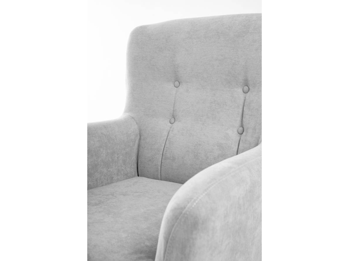 Poltrona Nórdica SUEÑOSZZZ Izan (Cinzento Prata - Madeira e Tecido - 96x78x77 cm) | Worten.pt