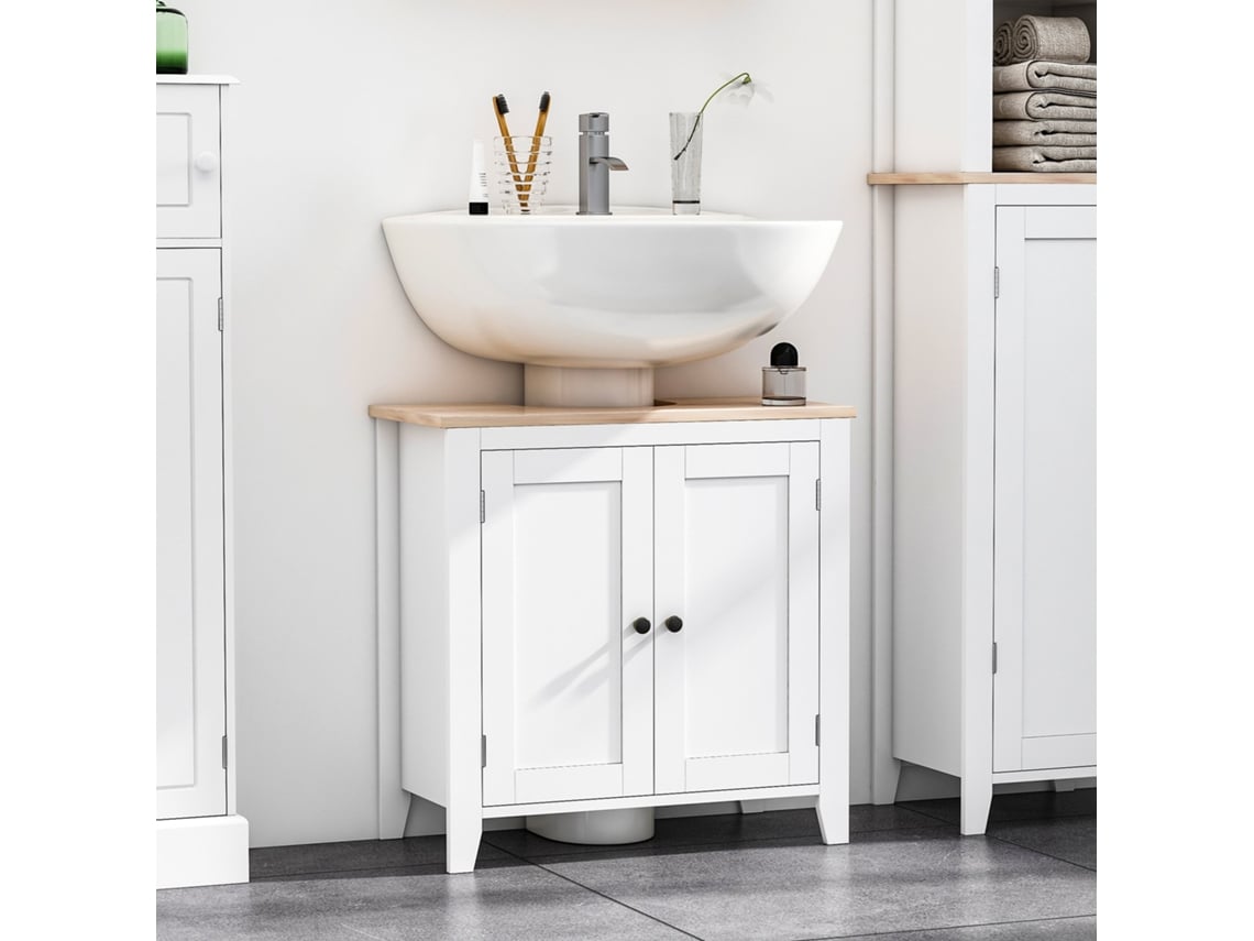 Móvel de Wc KLEANKIN (60 x 30 x 60cm - MDF - Branco) | Worten.pt