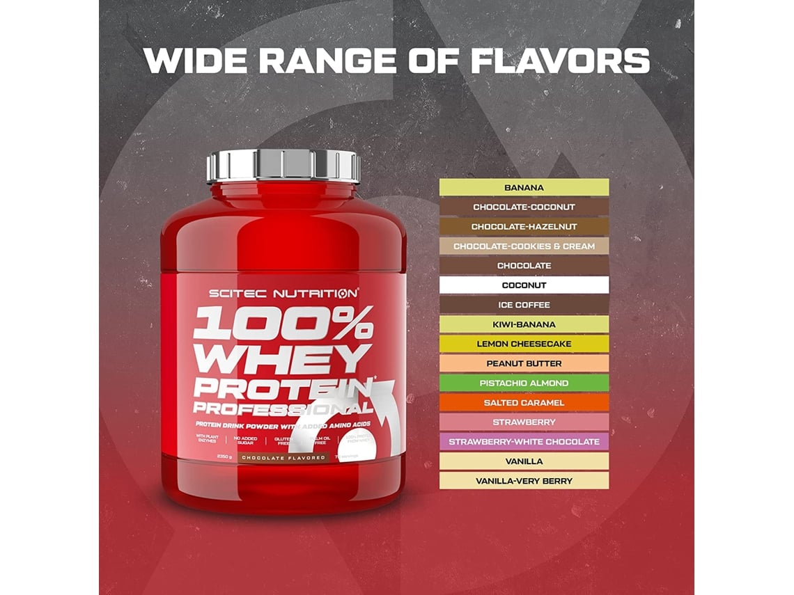 Proteína SCITEC NUTRITION 100% Professional Fórmula Melhorada Sem ...
