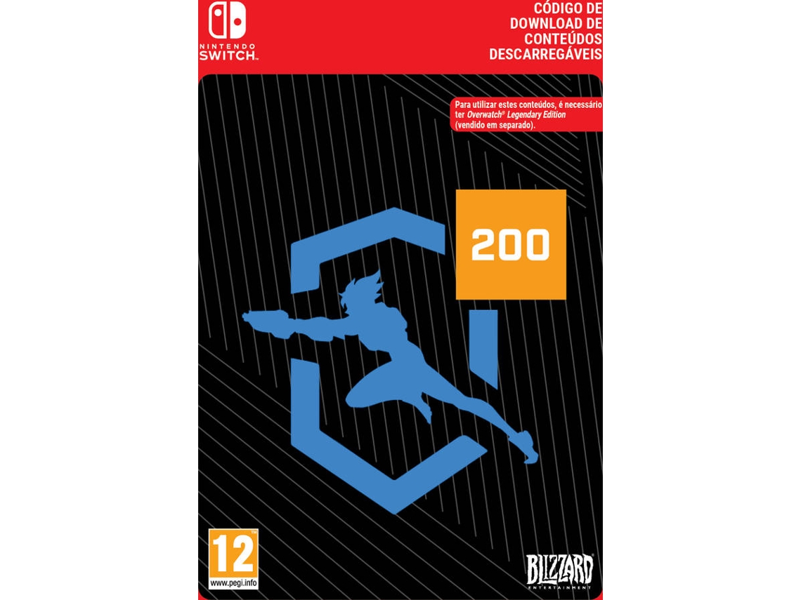 Cartão Nintendo Switch Overwatch 200 League Token (Formato Digital ...