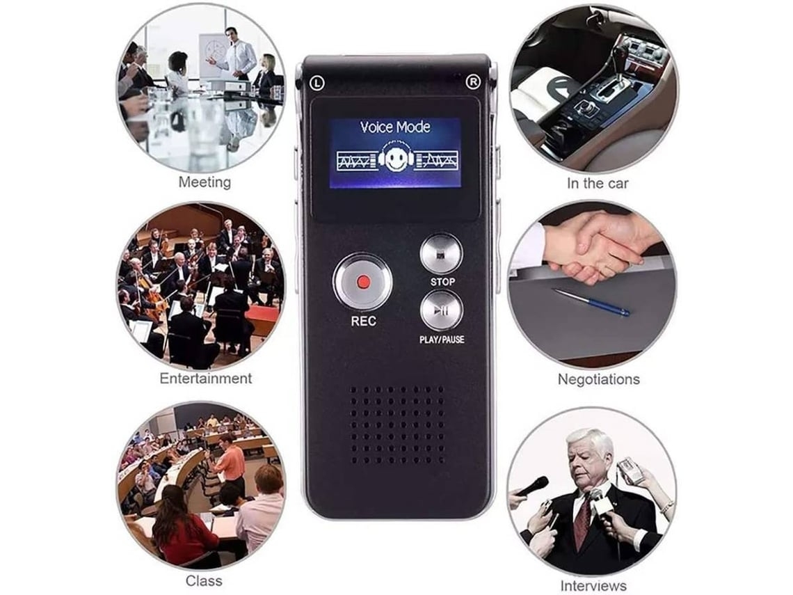 O Gravador de Áudio Digital Multifuncional de 8Gb com Mp3 Player É ...