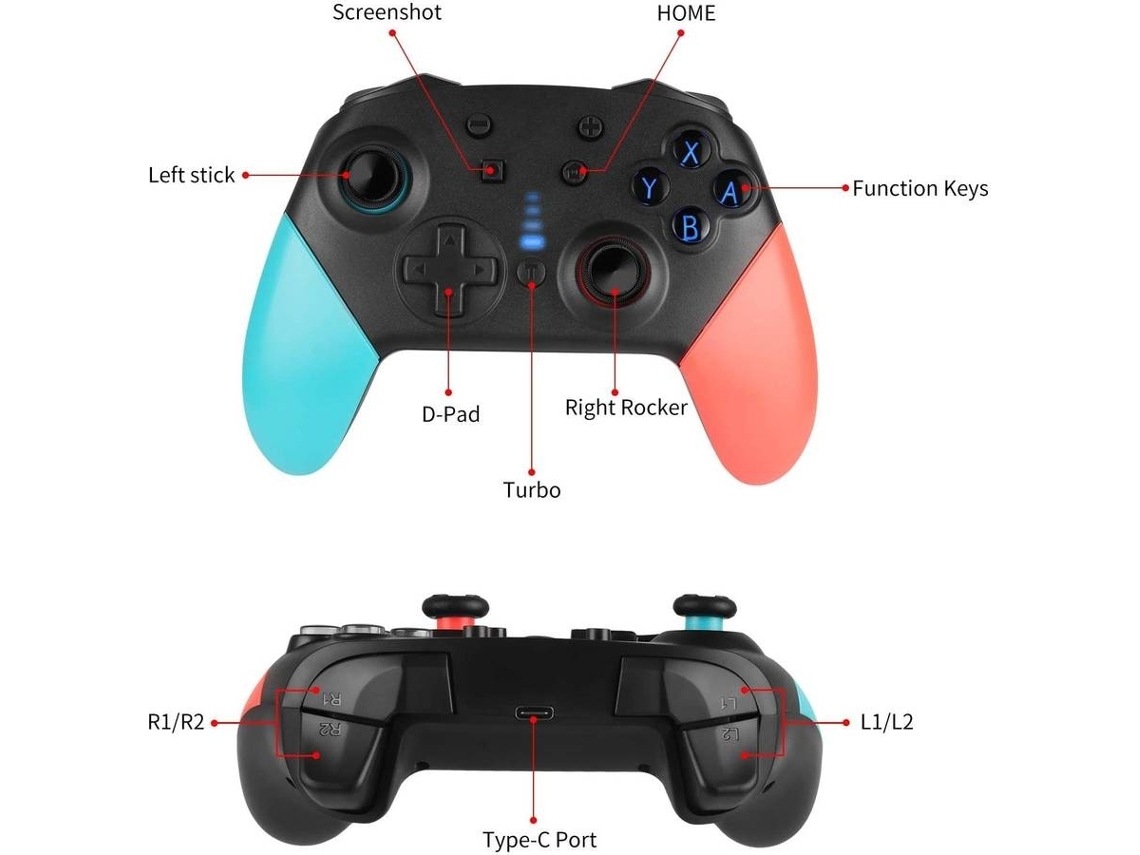 Comando Nintendo Switch ENKERS Gamepad (Wireless) | Worten.pt