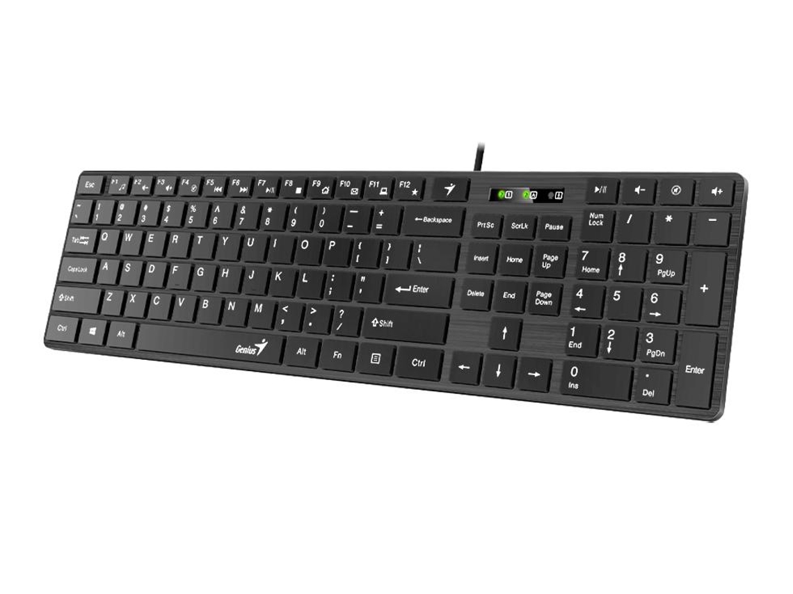 Genius 31310017403 Teclado Usb Qwerty Checo Preto | Worten.pt
