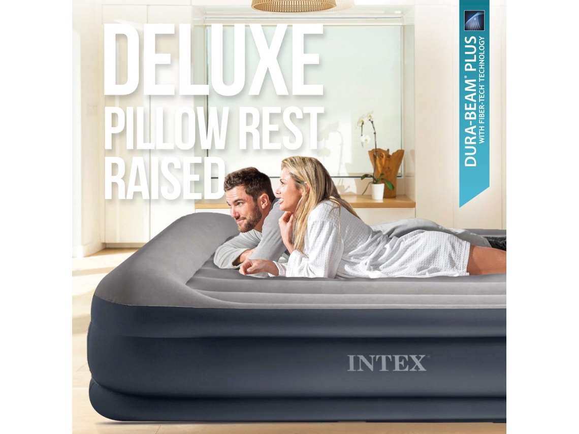 Colchão Inflável INTEX Dura-Beam Plus Deluxe Pillow | Worten.pt Colchão Inflável INTEX Dura-Beam Plus Deluxe Pillow | Worten.pt