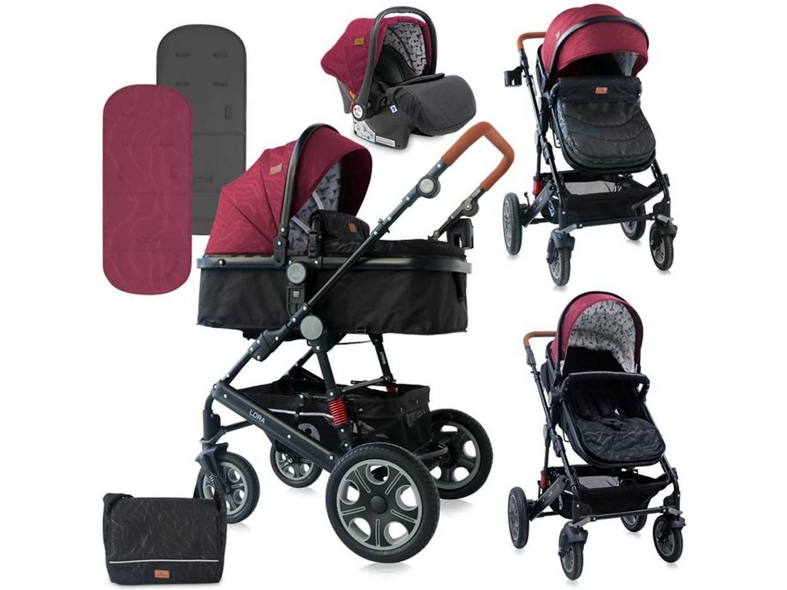 Carrinho de Bebé Trio LORELLI 3 Em 1 Lora Set BordÃ´ | Worten.pt