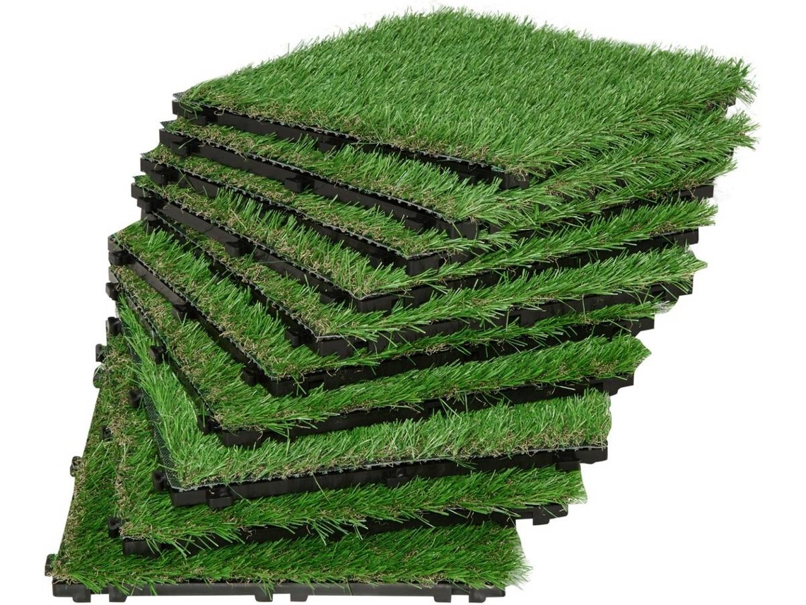 Conjunto de 10 Peças de Relva Artificial OUTSUNNY Tapete | Worten.pt