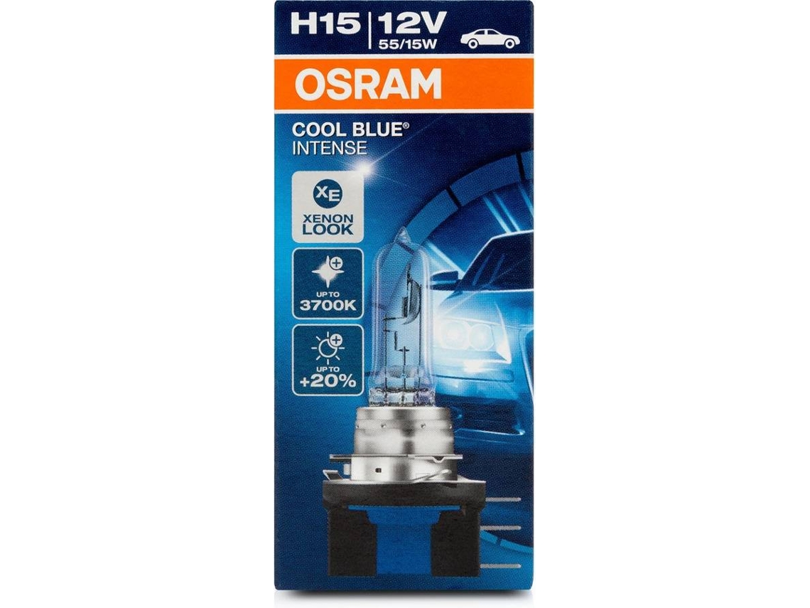 Lâmpada OSRAM H15 Cool Blue Intense® FS (4200K - Halogéneo - 14 x 6 x 4 ...