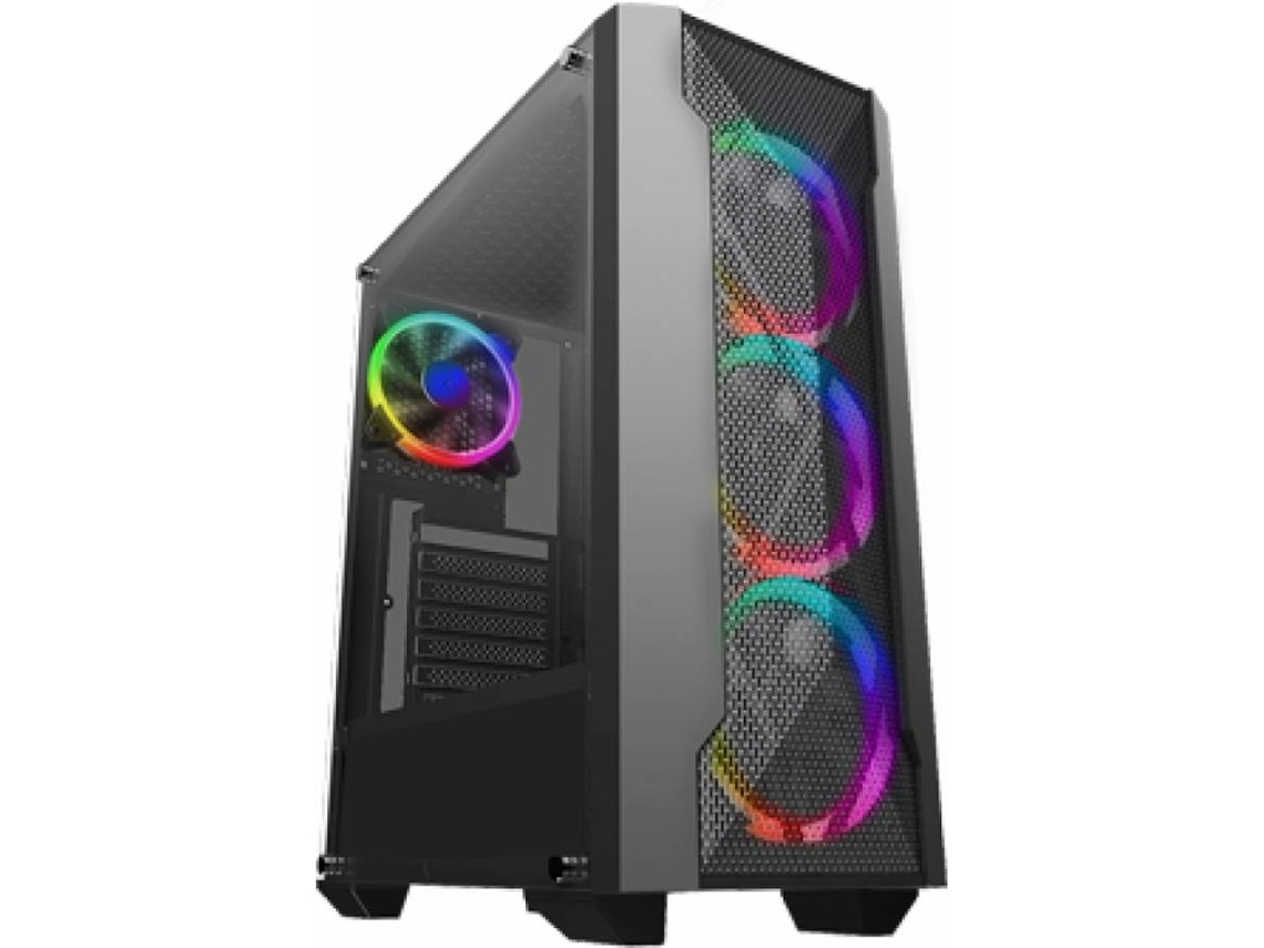 Caixa PC EUROTECH SLAYER RX23 PRO600 (ATX Mid Tower - Preto) | Worten.pt
