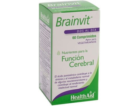Suplemento Alimentar HEALTH AID Brainvit 60 Comprimidos | Worten.pt