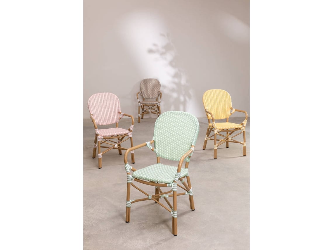 Cadeira de Jardim SKLUM Alisa (Verde - Rattan - 92x55x60 cm) | Worten.pt