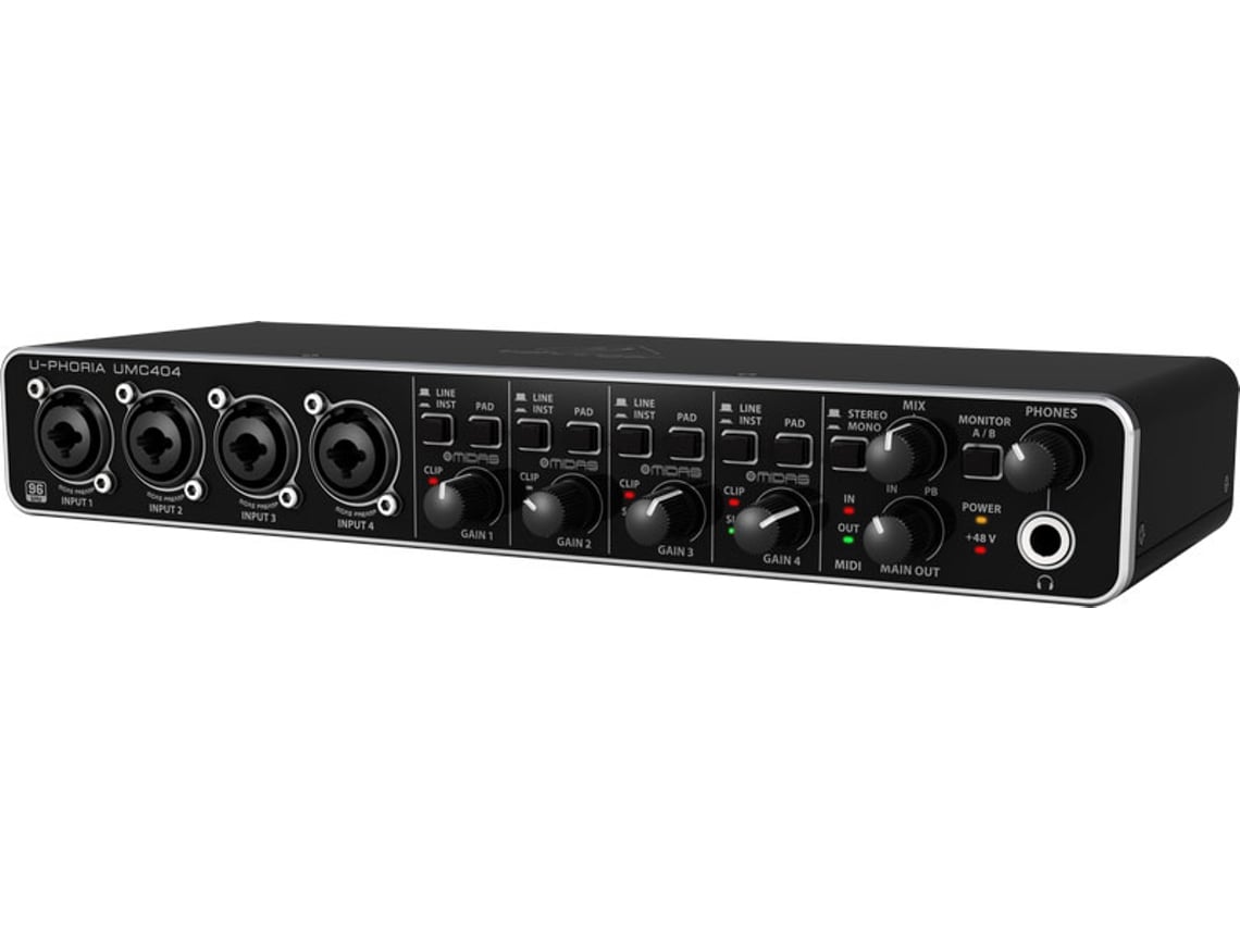 Interface Audio USB BEHRINGER UMC404HD (4 Entradas - 4 Saídas) | Worten.pt