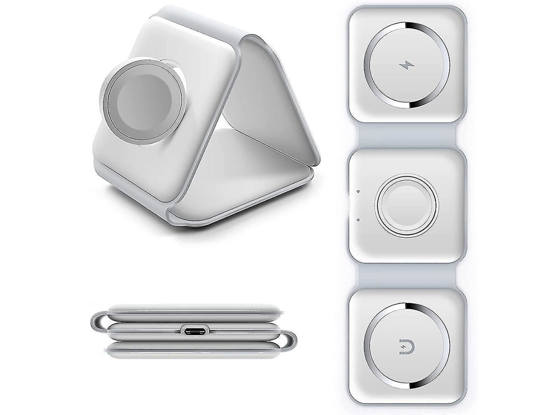 Carregador iPhone 15W Magsafe 3 em 1 Branco | Worten.pt