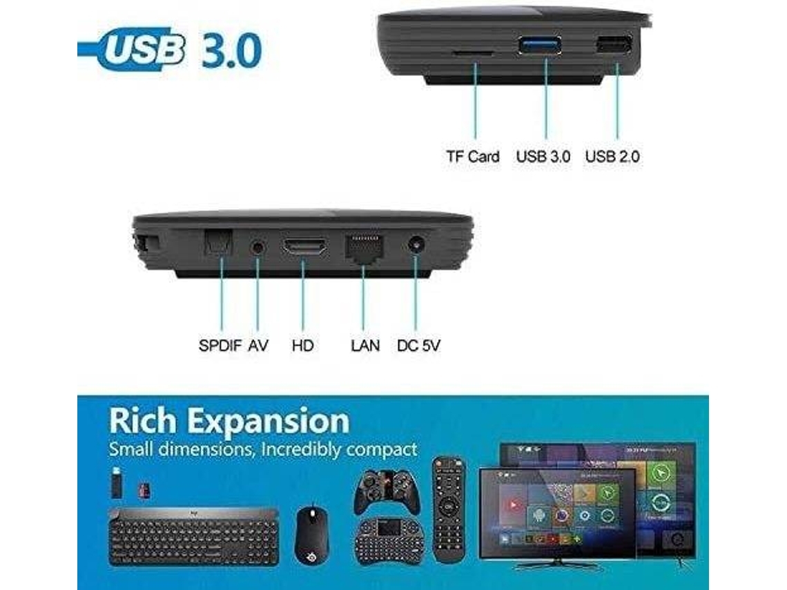 Box Smart TV YDCY TVB-L-48 (Android - 8K Ultra HD - 4 GB RAM - Wi-Fi ...