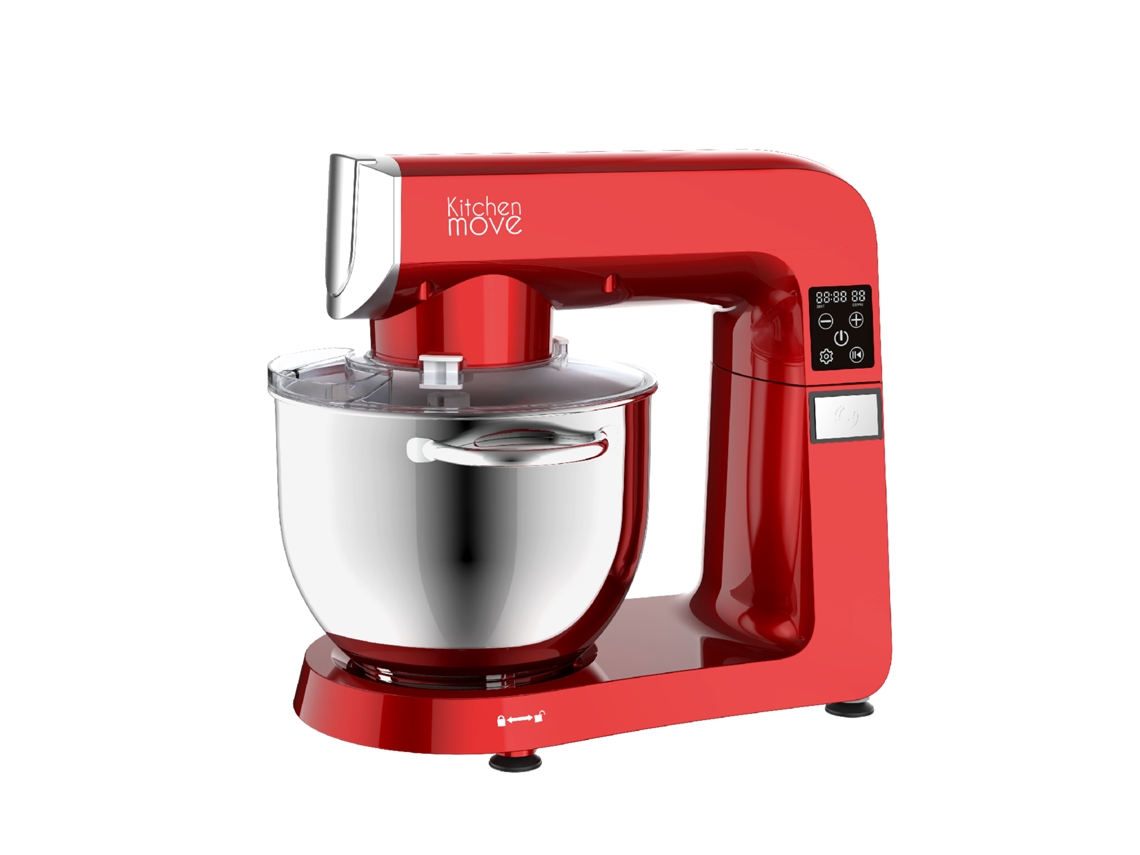 Robô de Cozinha KITCHEN MOVE Desenho Vintage Vermelho Taça De Aço ...