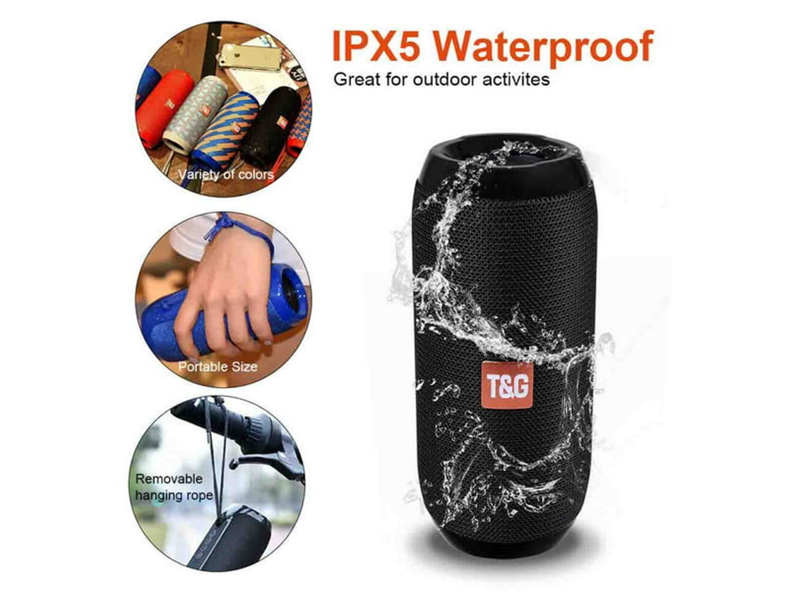 Colunas Samuriron Portátil Bluetooth Ao Ar Livre Coluna Sem Fio À Prova ...