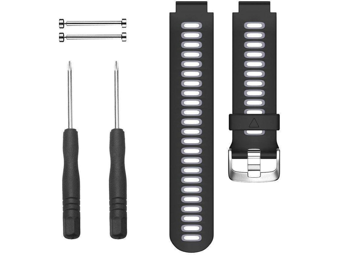 Bracelete Garmin Forerunner 220/230/235/620/630/735X INF Preto/Cinzento ...