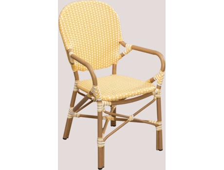 Cadeira de Jardim SKLUM Alisa (Amarelo - Rattan - 92x55x60 cm) | Worten.pt