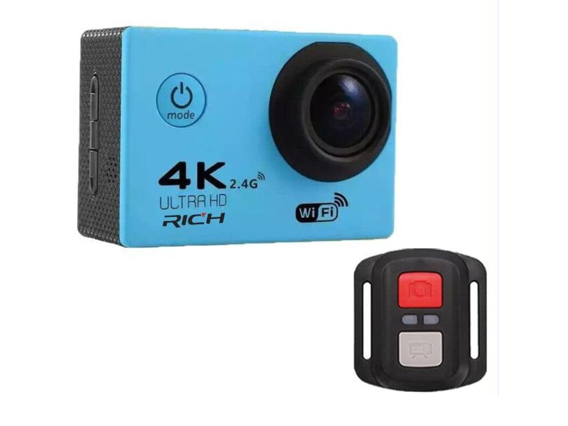 Action Cam SLOWMOOSE Ultra HD (4K / 30 Fps - Wi-Fi 2.0 - 5 MP - Azul ...