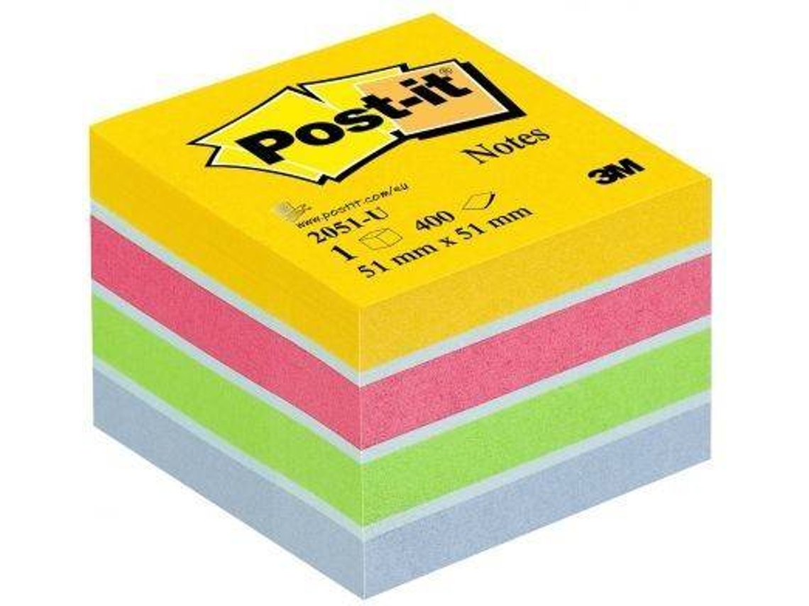 Bloco De Notas Adesivas 3m Post It Mini Cubo 51 X 51 Mm Worten Pt
