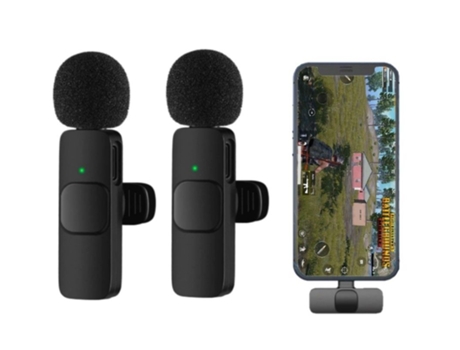 Kit 2 mini microfone Wireless Gamer com redução de ruido e baixa ...