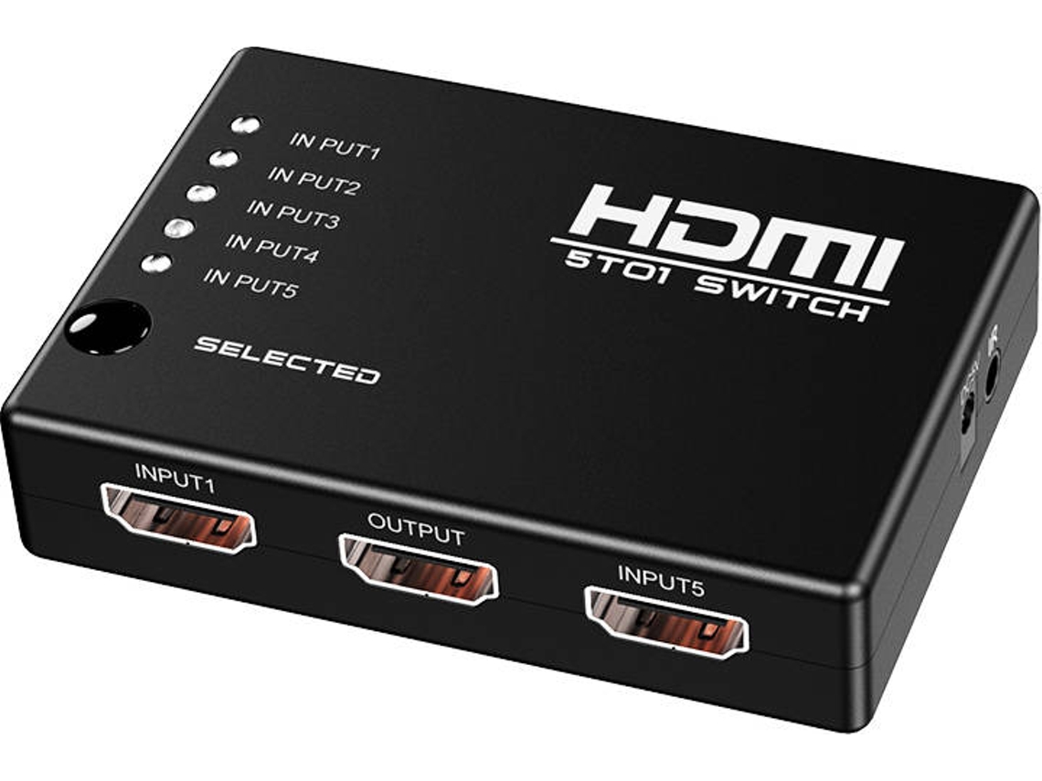 Conversor HOWEI HDMI Switch 5 in 1 1080P 4K 2K HD (Preto) | Worten.pt
