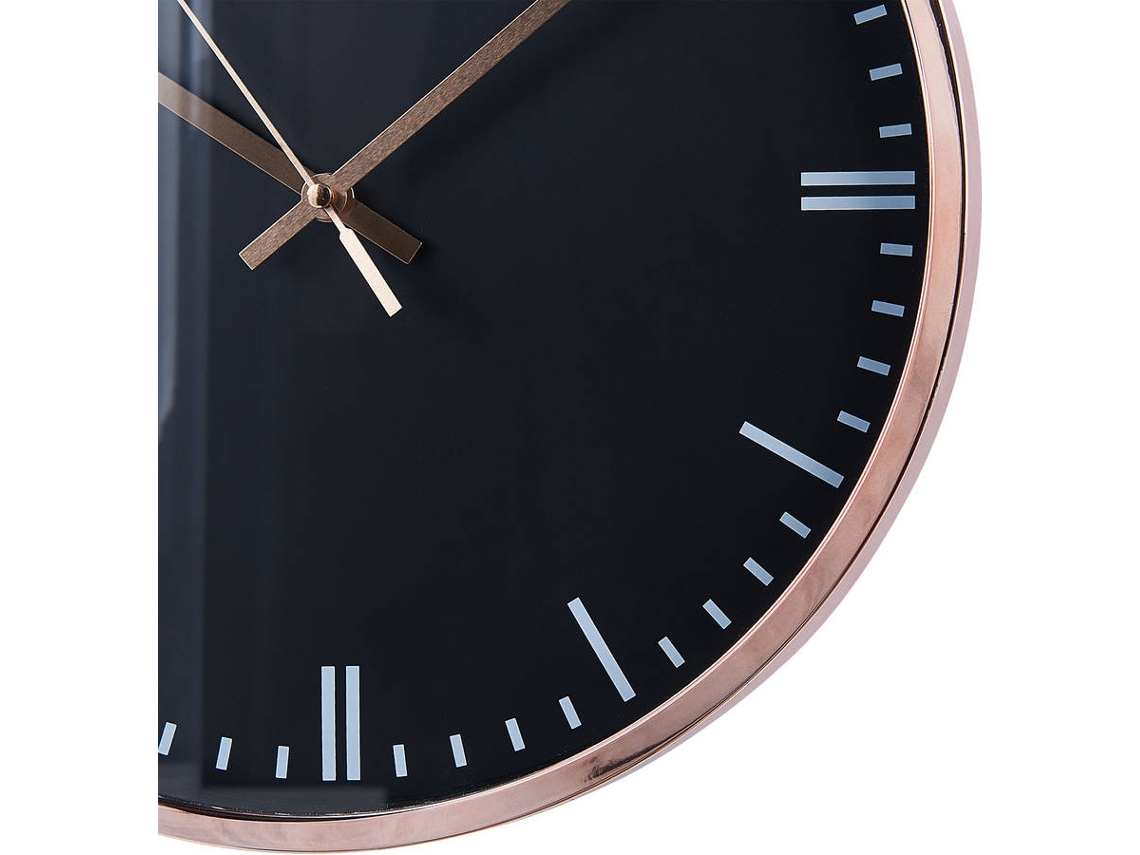 Relógio de Parede BELIANI Bezas (Sintético - Negro - 30 x 4 x 48 cm ...