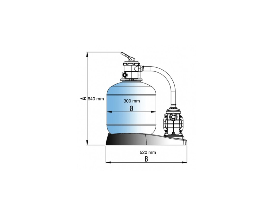 Monoblocos com filtro injetado. Válvula superior de 6000l/h ou 400 mm ...