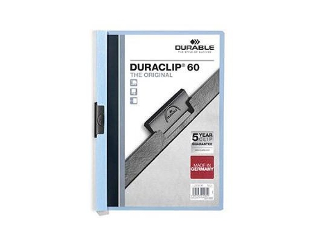Pasta Dossier Durable, C/Clip Lateral, A4, 60 Fls, Azul | Worten.pt