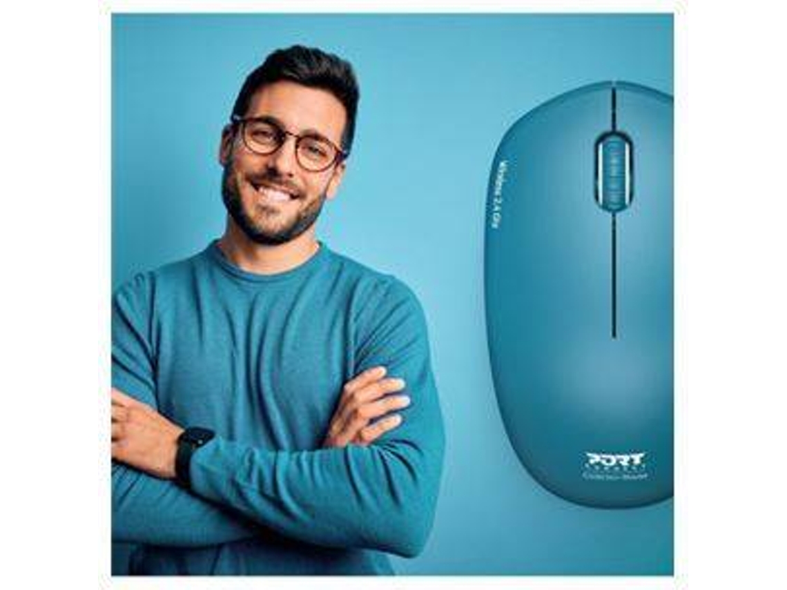 Rato PORT CONNECT Collection Mouse (Wireless - Casual - 1600 dpi - Azul ...
