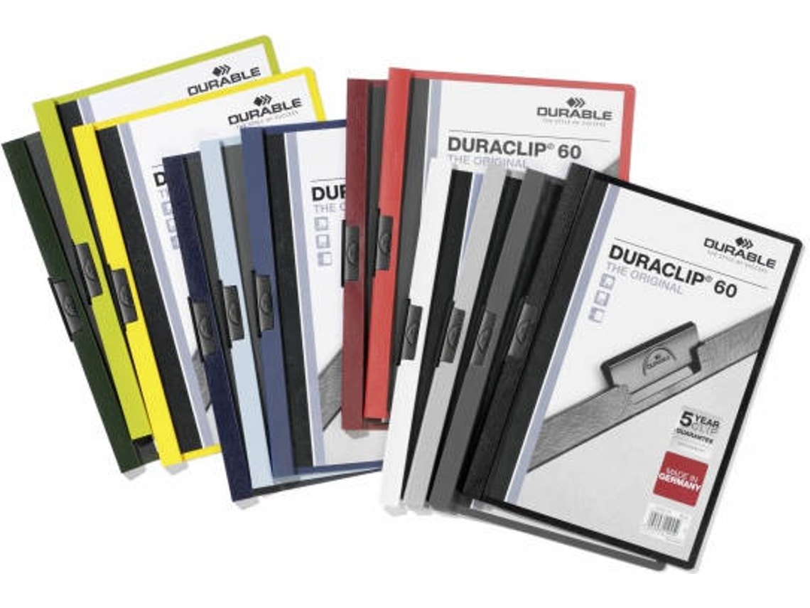 Capa DURABLE DURACLIP 60 Multicor (A5 - PVC - A4) | Worten.pt