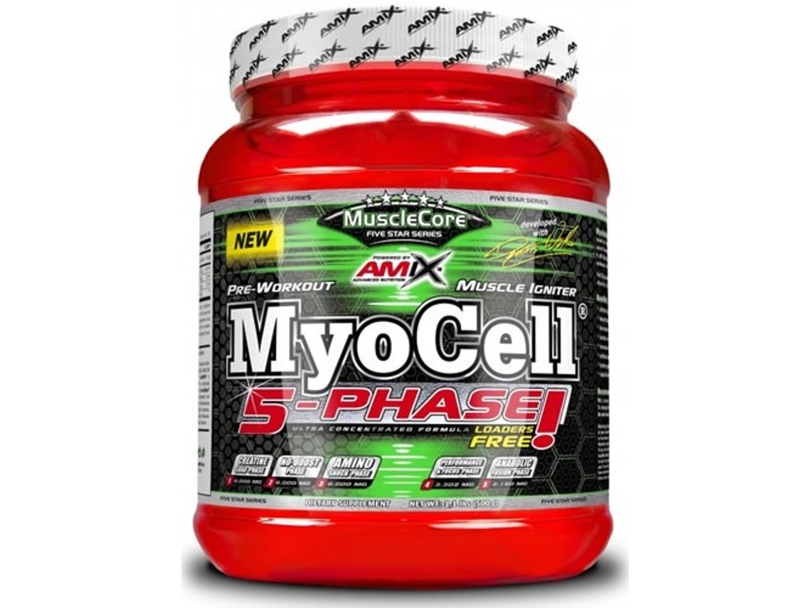 Suplemento Alimentar AMIX MUSCLECORE Myocell 5 Phase Pre Entreno En ...