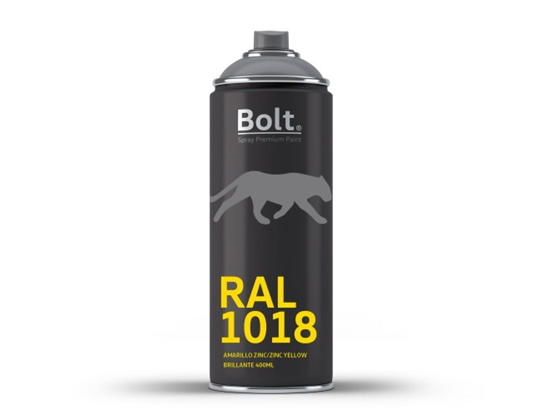 Spray Acrílico Brilhante Bolt Premium Ral 400 Ml (Ral 1018 Amarelo ...