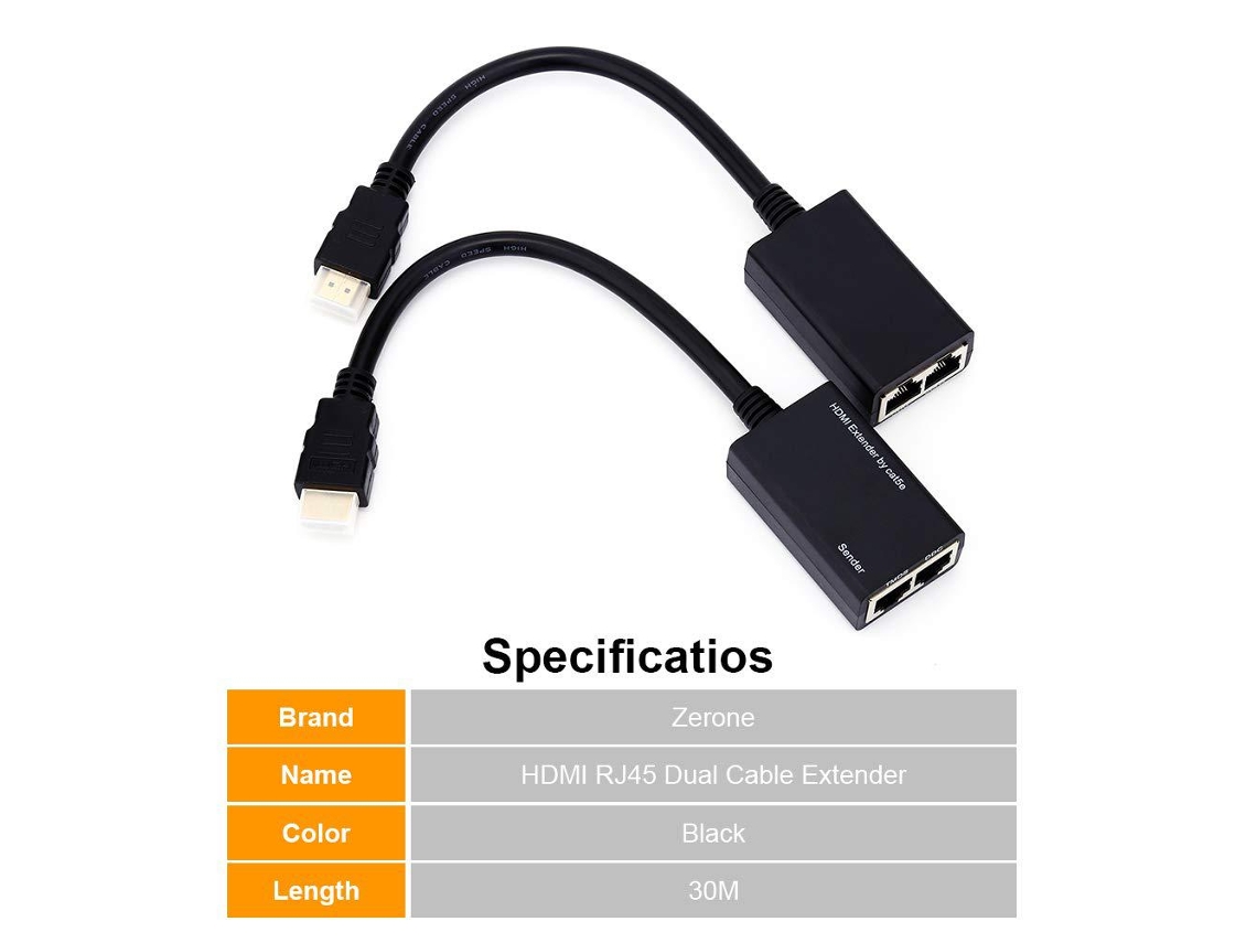 Extensor HDMI Multi4you 1080p LAN Ethernet via Cat5/5e/6/6e 30M ...