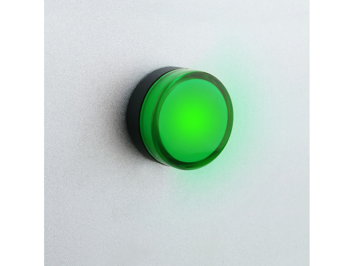 Luz Led Piloto Intermitente 22Mm 220 Vac para Painéis De Controle Verde ...