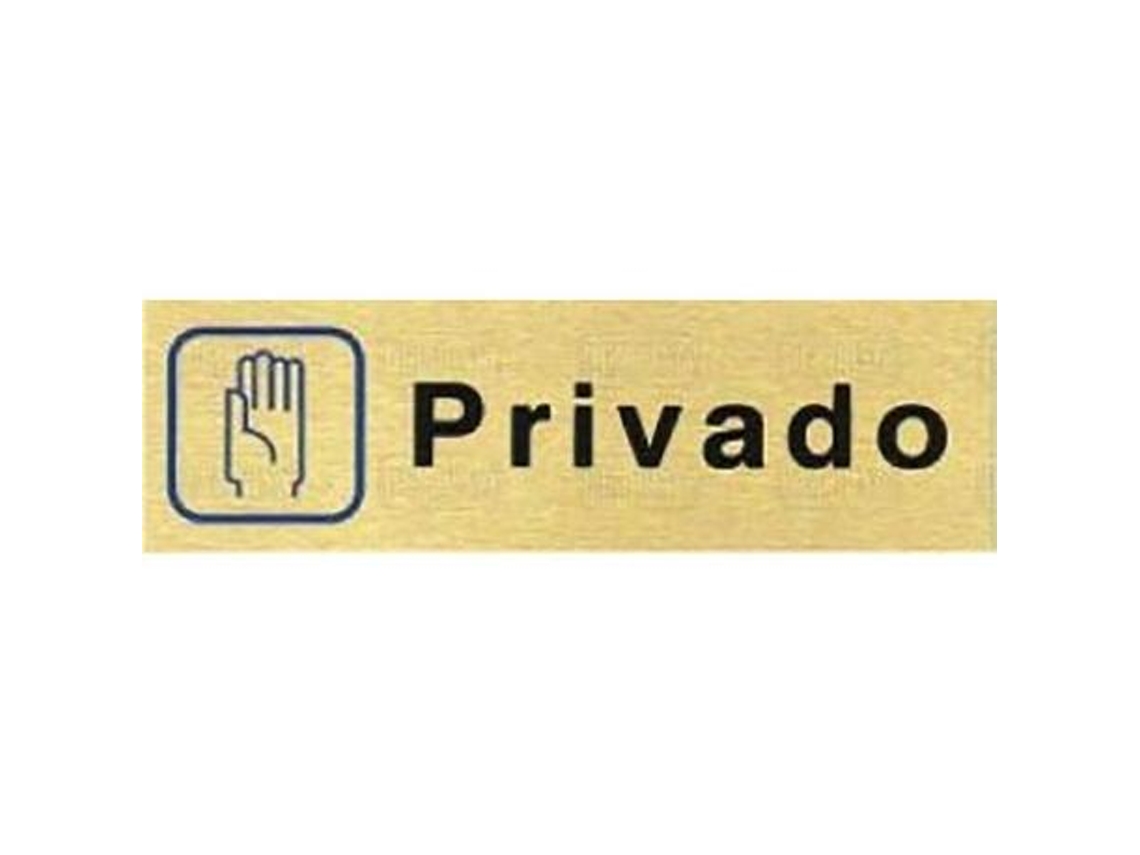 Placa aluminio oro 150x45 privado | Worten.pt