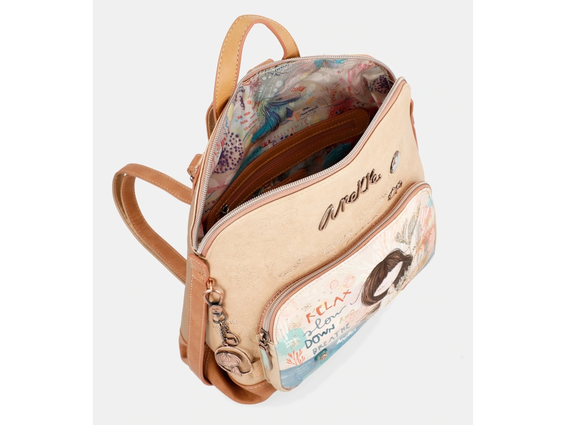 Mochila ANEKKE Mediterranean Slow Life 28X30X10 cm Bege 34705-009 ...