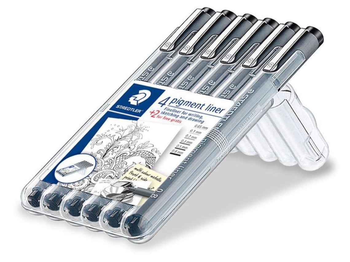 Caneta Fineliner STAEDTLER Delineador de pigmento Ponta Fina (Tinta ...