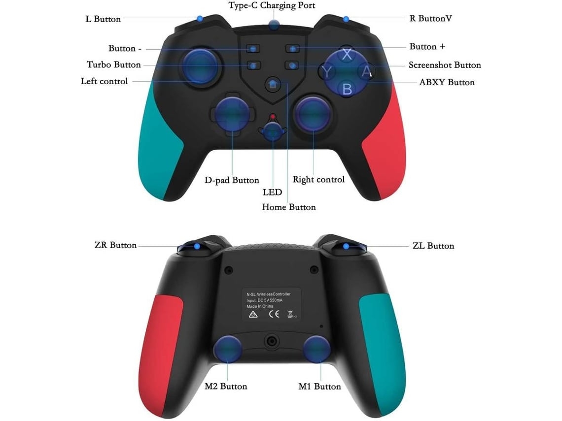 Comando Nintendo Switch Pro ENZONS Bluetooth | Worten.pt