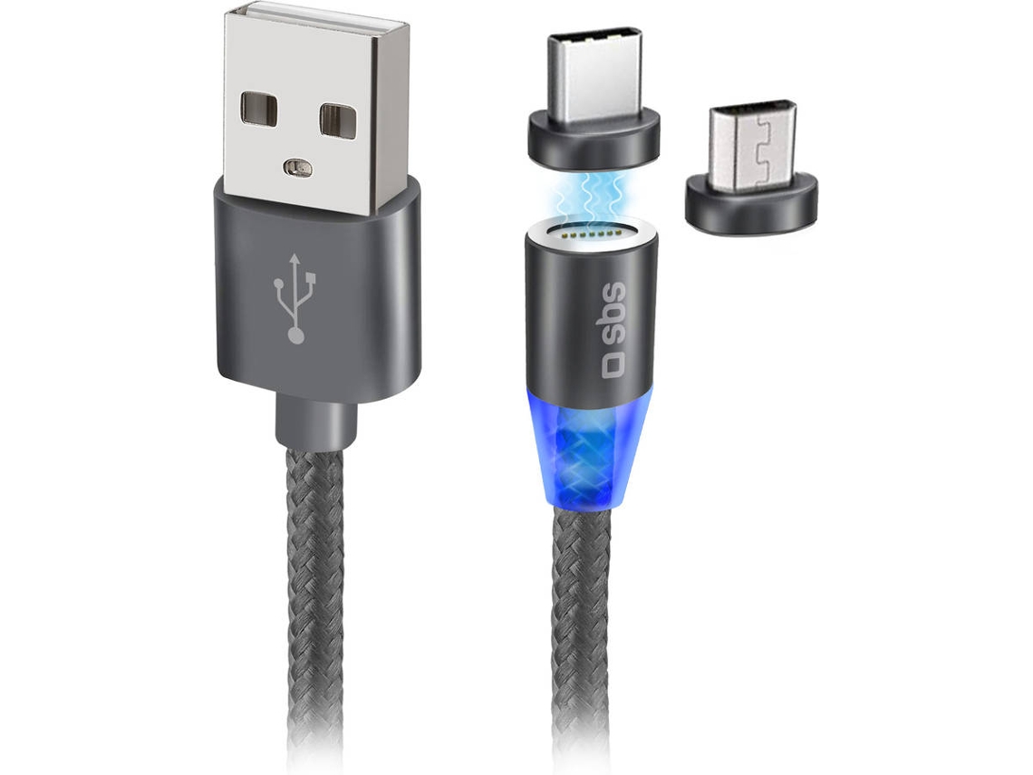Cabo USB-C e Micro USB SBS Preto | Worten.pt