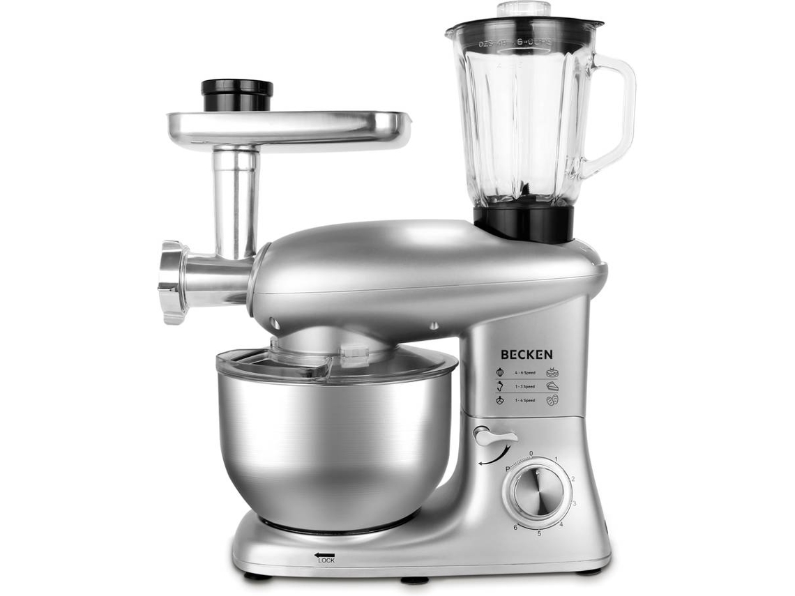 Robô de Cozinha BECKEN BKM4570 (6 L - 1400 W - 6 acessórios) | Worten.pt