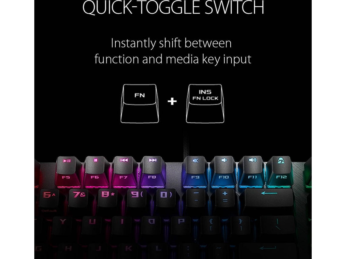 Teclado Gaming ASUS Rog Strix Scope Tkl (Mecânico - Português - Preto ...